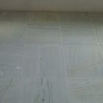 Tiled Bathroom Floor with Bone Grout Color - ABC Stone Inc.